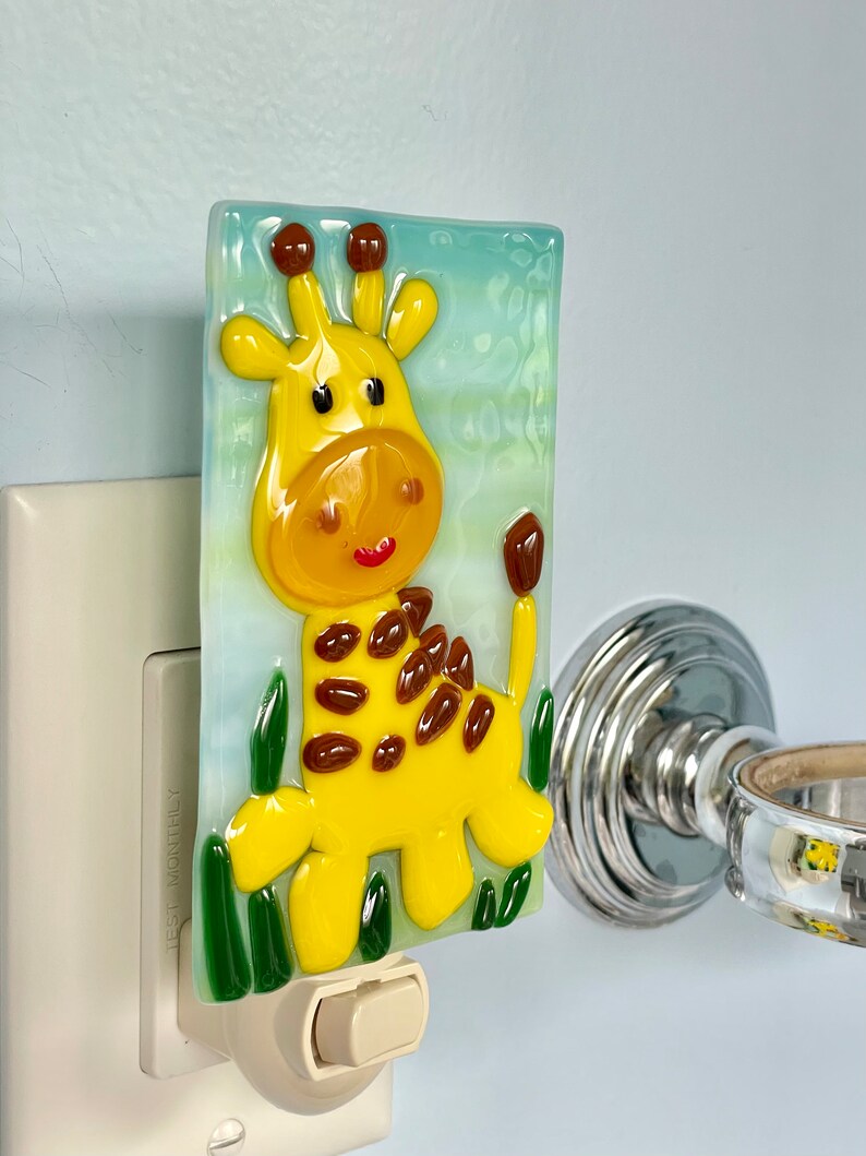 Giraffe Fused Glass Night Light - Etsy