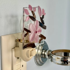Cherry Blossom Fused Glass Night Light - Etsy