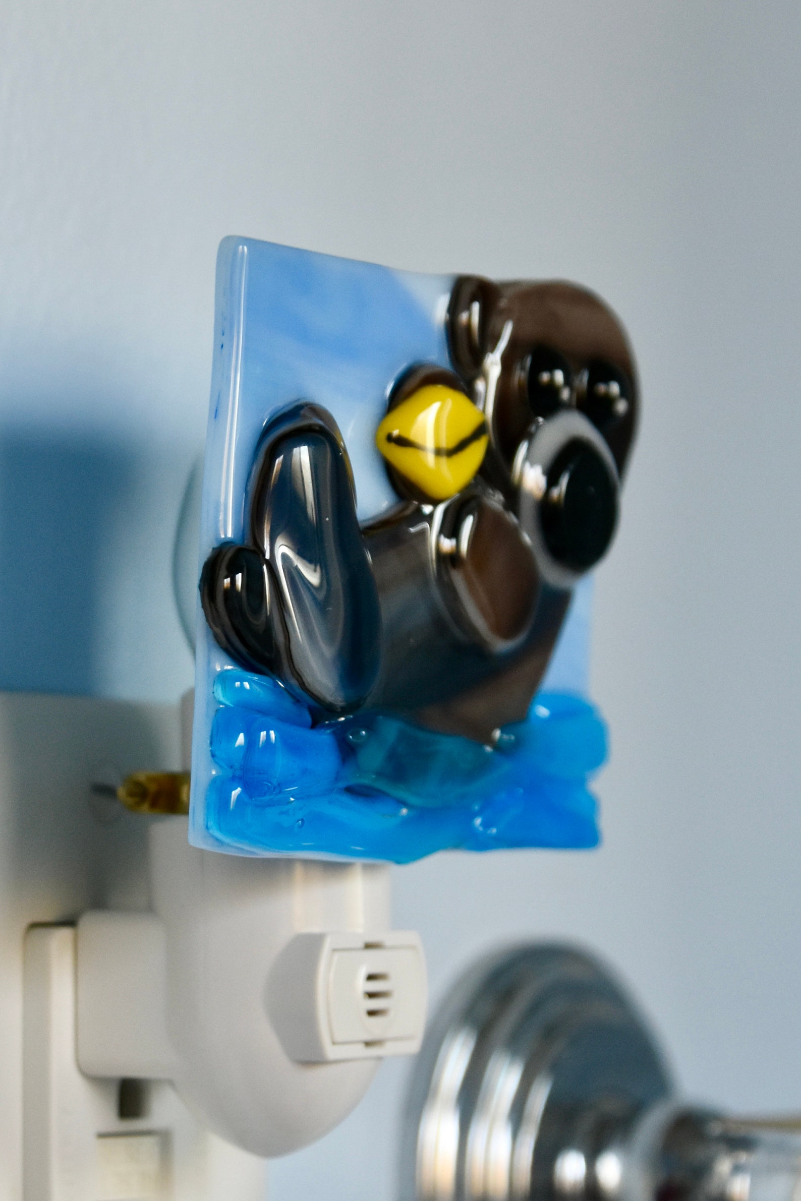 Otter Fused Glass Night Light | Etsy