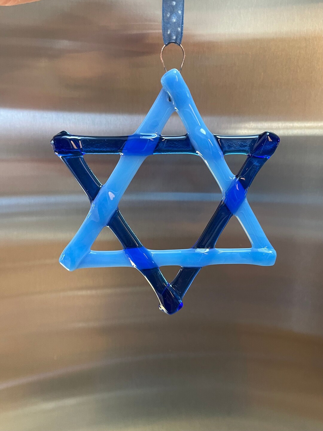 Jewish Star of David Fused Glass Sun Catcher - Etsy