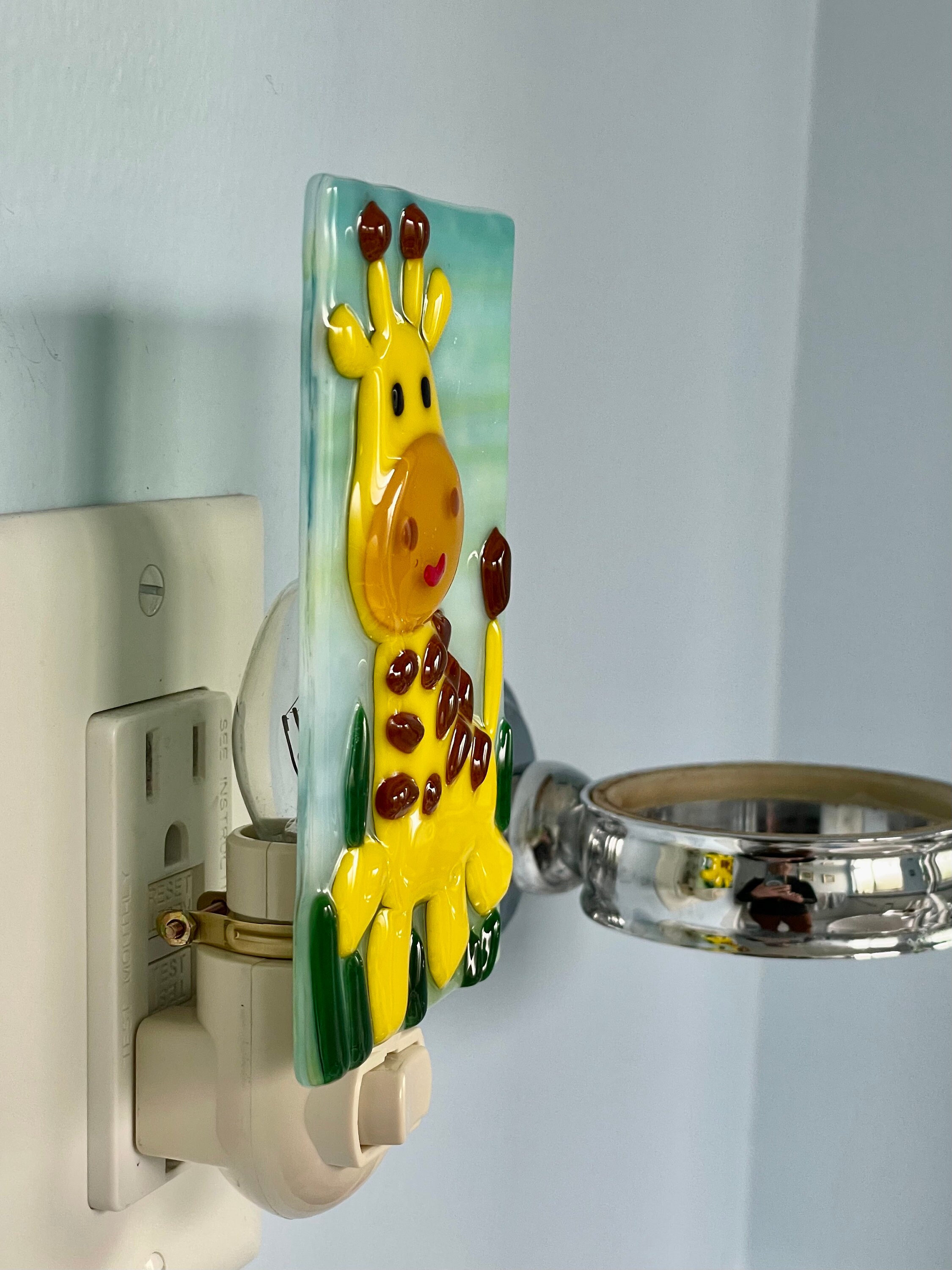 Giraffe Fused Glass Night Light - Etsy
