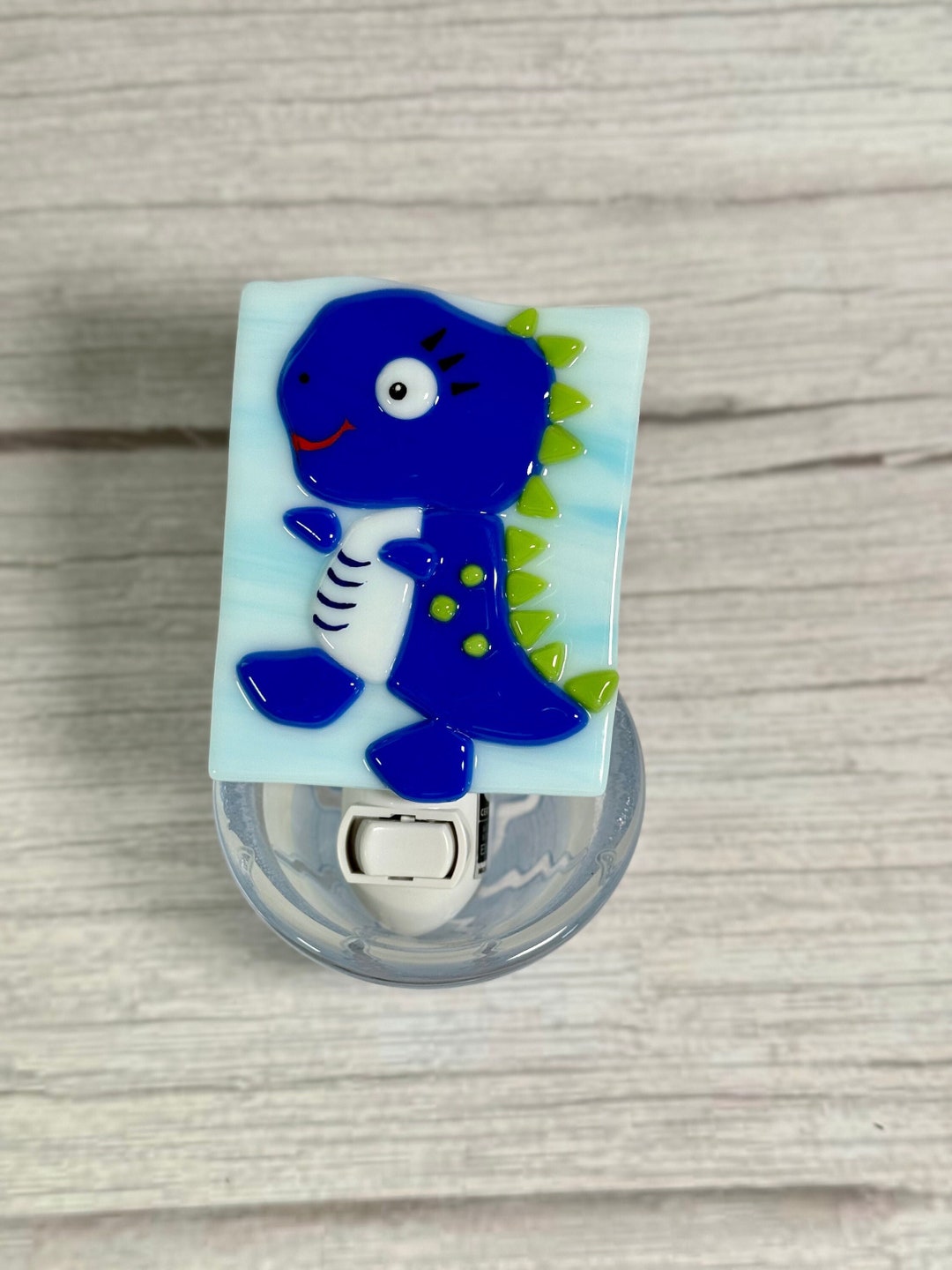 T-rex Dinosaur Fused Glass Night Light! - Etsy