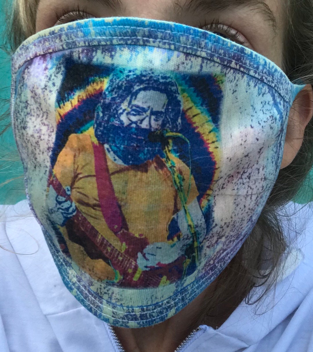 Grateful Jerry Face Mask - Etsy