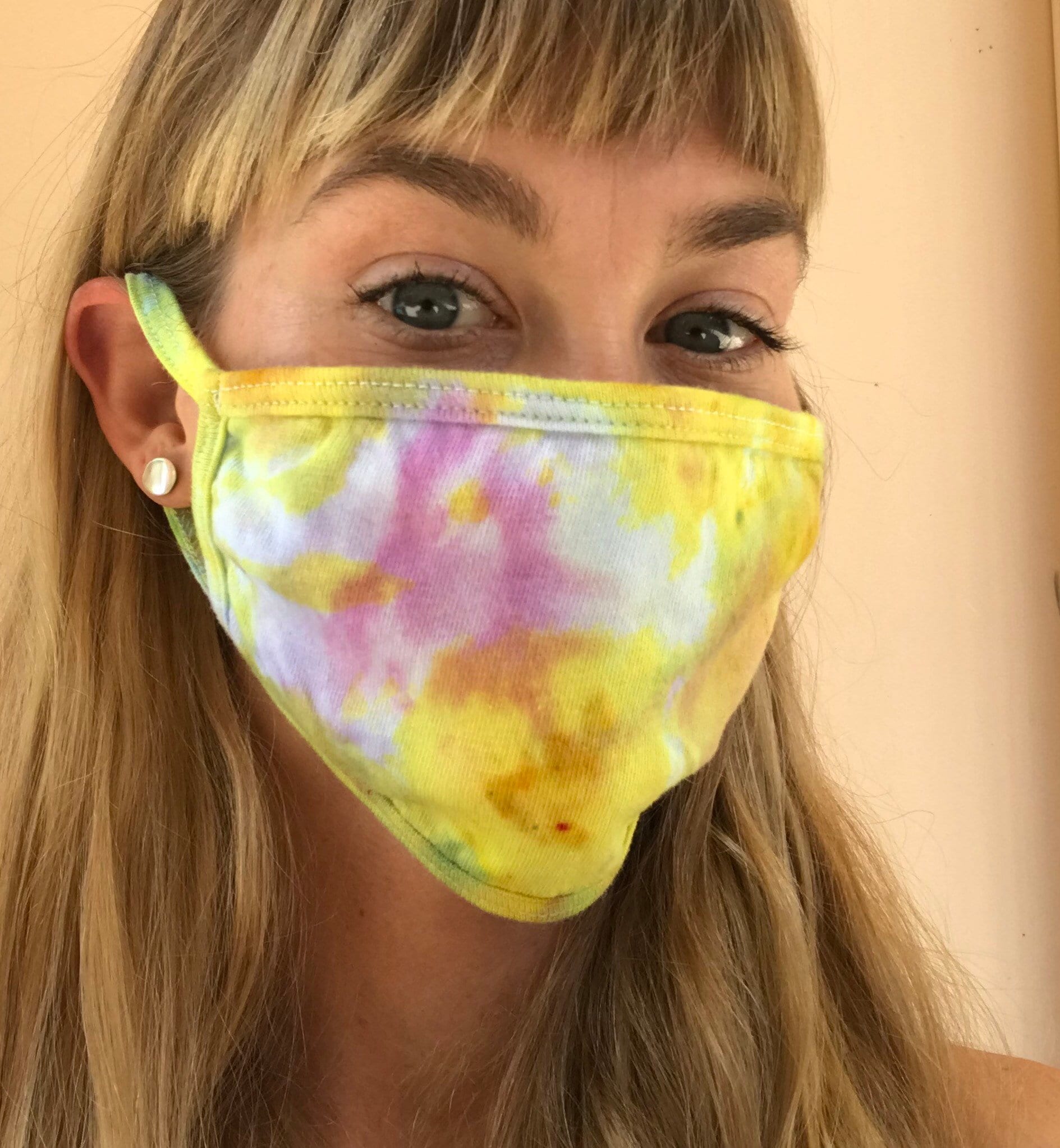 Bright and Sunny Tie Dye Cotton Face Mask | Etsy