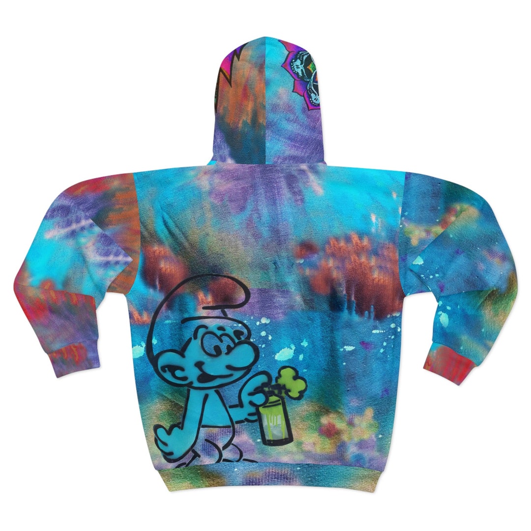 Micro-doze Smurf Cloud Zip-hoodie - Etsy