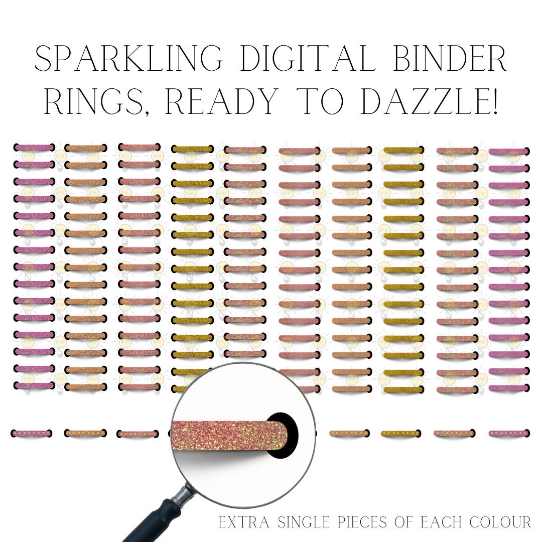 Binder Rings for Digital Planner Book Agendas, New Style (for Personal ...