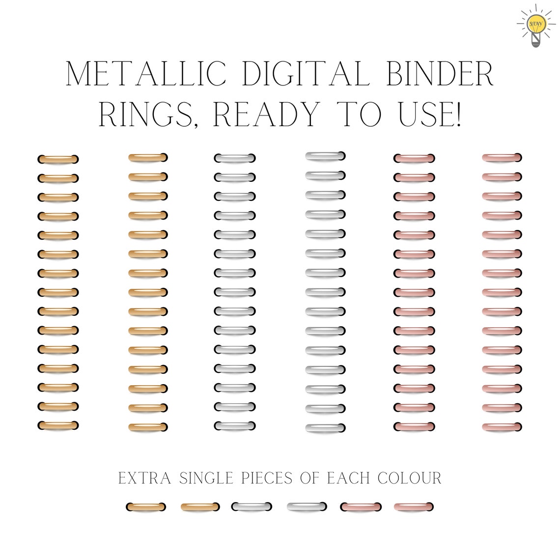 Digital Binder Rings, Coils, PNG SVG Goodnotes, for Planners Books ...