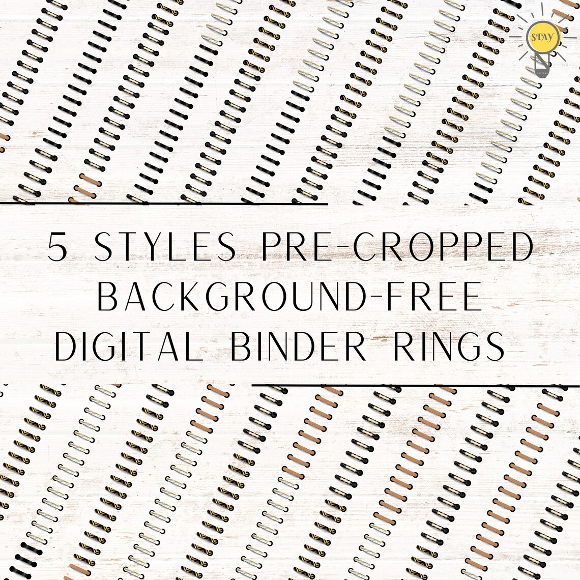 Realistic Binder Rings for Digital Planner Book Agendas, New Style (for ...