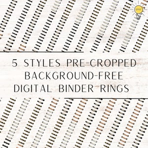Realistic Binder Rings for Digital Planner Book Agendas, New Style (for ...