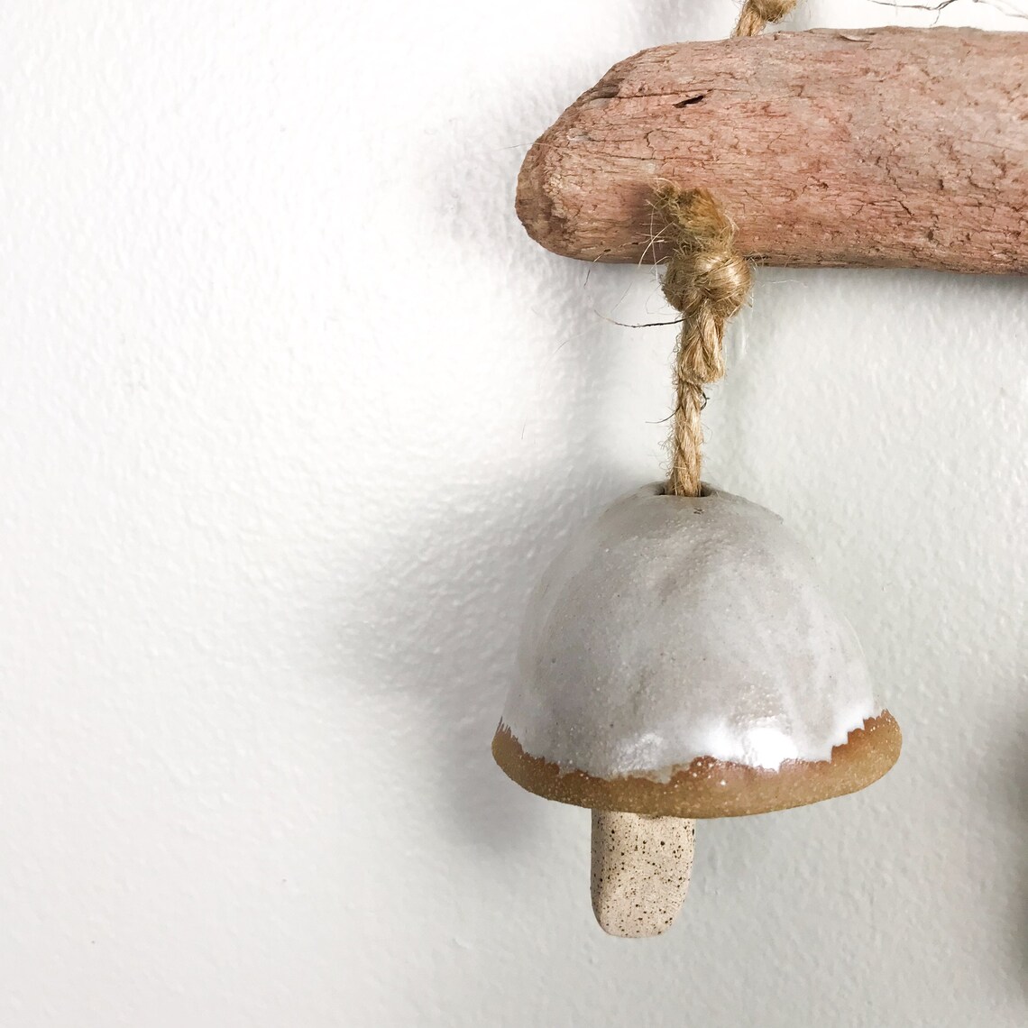 Handmade Hanging Clay Bell Wall Sculpture With Natural - Etsy