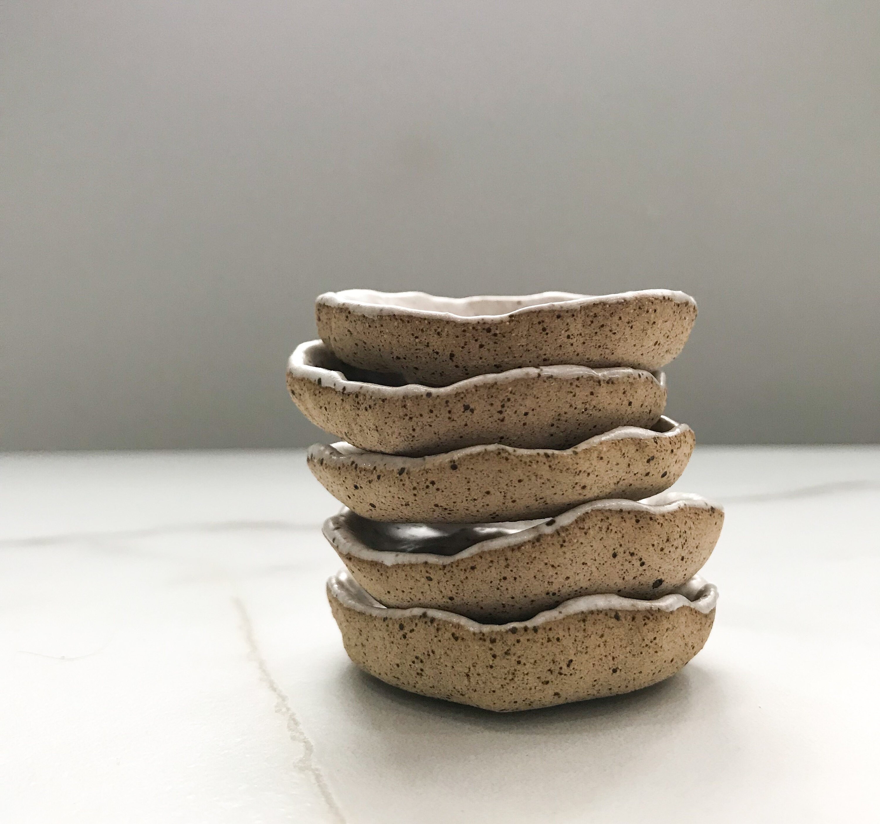 Stoneware Clay Asymmetrical Handmade Tea Light Holder Set. - Etsy