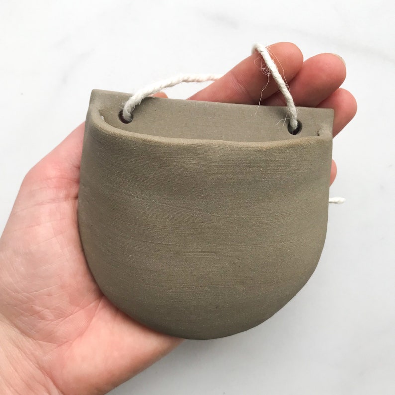 Hanging Wall Pocket Planter Handmade With Stoneware Clay - Etsy