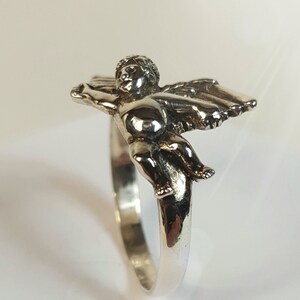 Flying Cherub Ring, Angel, Hand Made, Original Creation, Sterling Angel ...