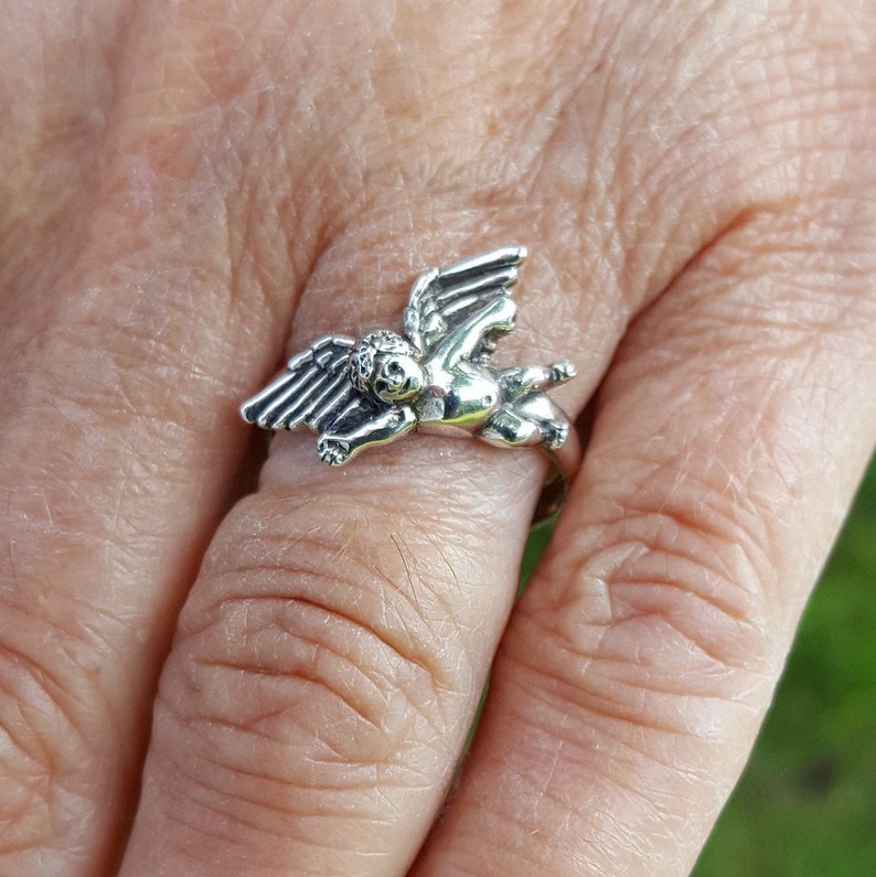 Flying Cherub Ring Angel Hand Made Original Creation - Etsy
