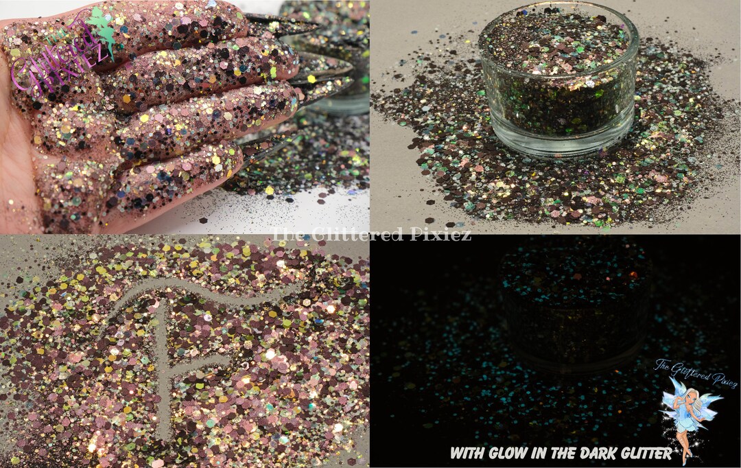 UNCLE FESTER Creepy Kooky Glow Glitter Mix Sparkly Fun Loose Glitter ...