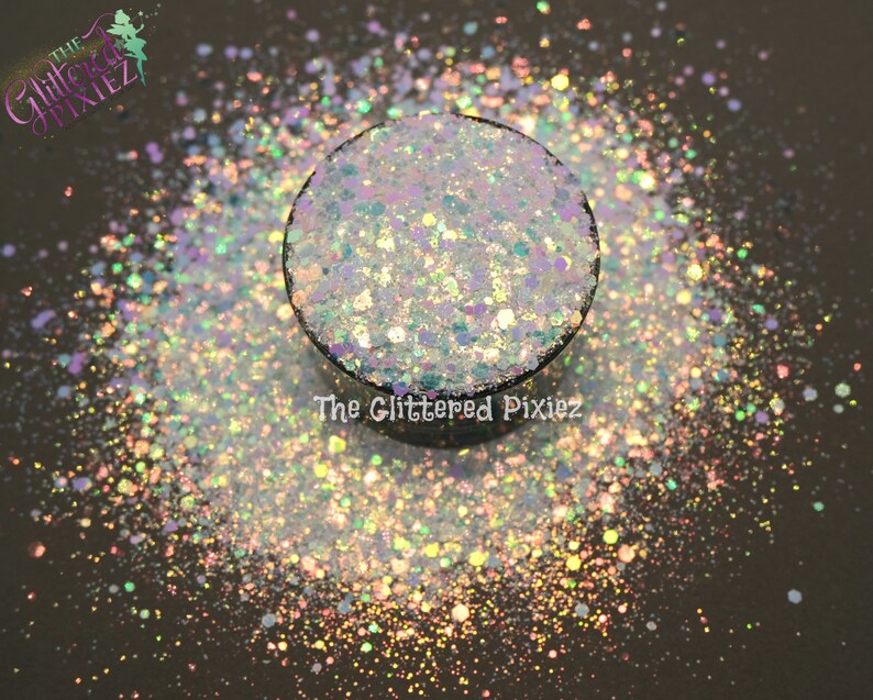 Mezcla de purpurina FROSTED OPALS, purpurina suelta iridiscente ...