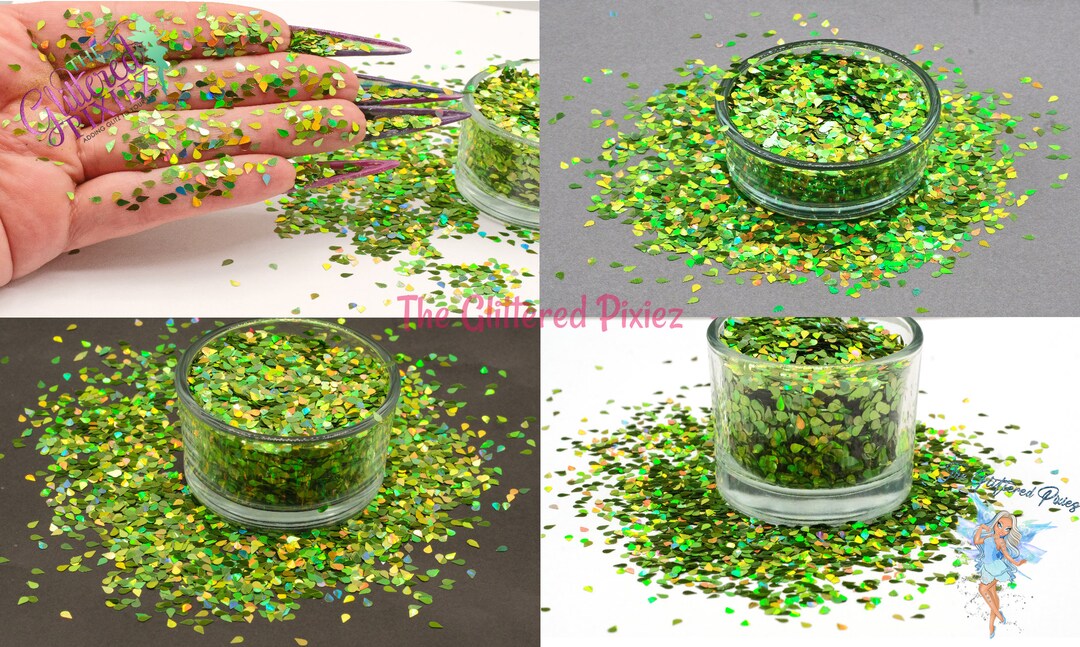 ACID RAIN DROP Shape Glitter 3mm Holographic Loose Glitter for Nail Art ...