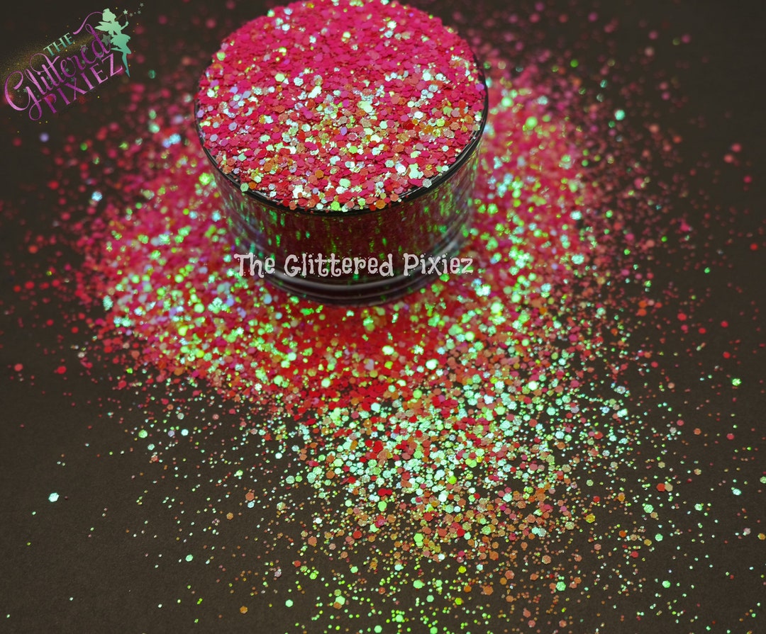 DEW DROP ROSE Glitter Mix- Red Sparkly Cute Fun Loose Glitter for Nail ...