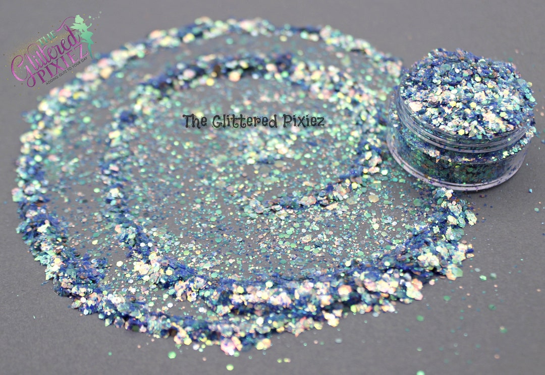 BEACH TIME- Blue Glitter Mix Loose Glitter for Nail Art, Face, Body ...