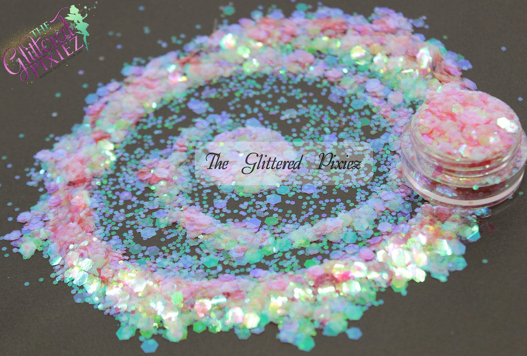 Puff - Mermaid / Dragon Scale Glitter Mix Fun Loose Glitter for Nail ...
