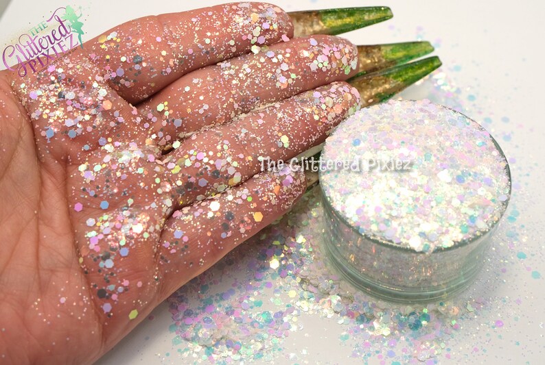 Mezcla de purpurina FROSTED OPALS, purpurina suelta iridiscente ...