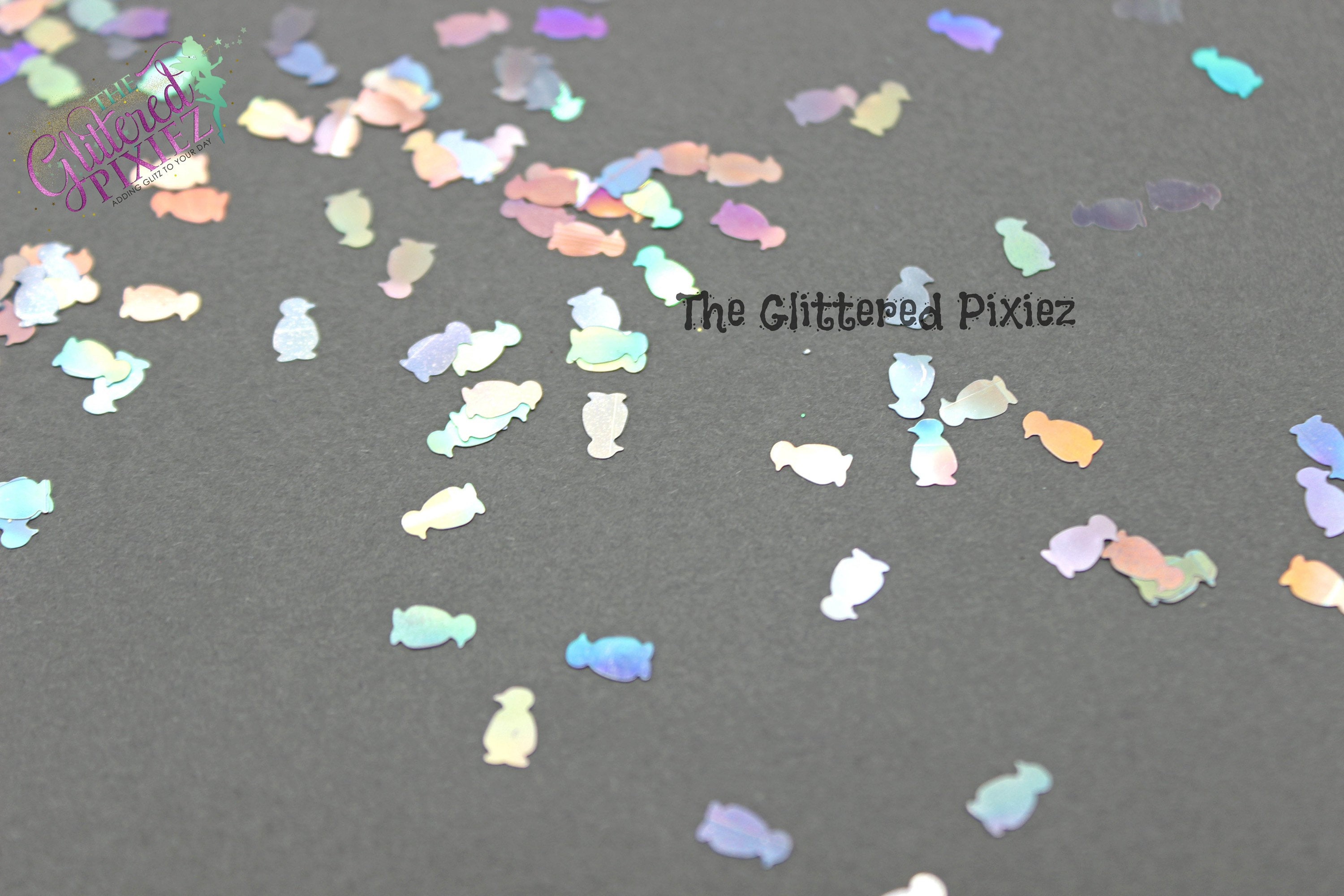 CHILLY WILLY PENGUIN Shape Holographic Glitter Pixie Shapes - Etsy