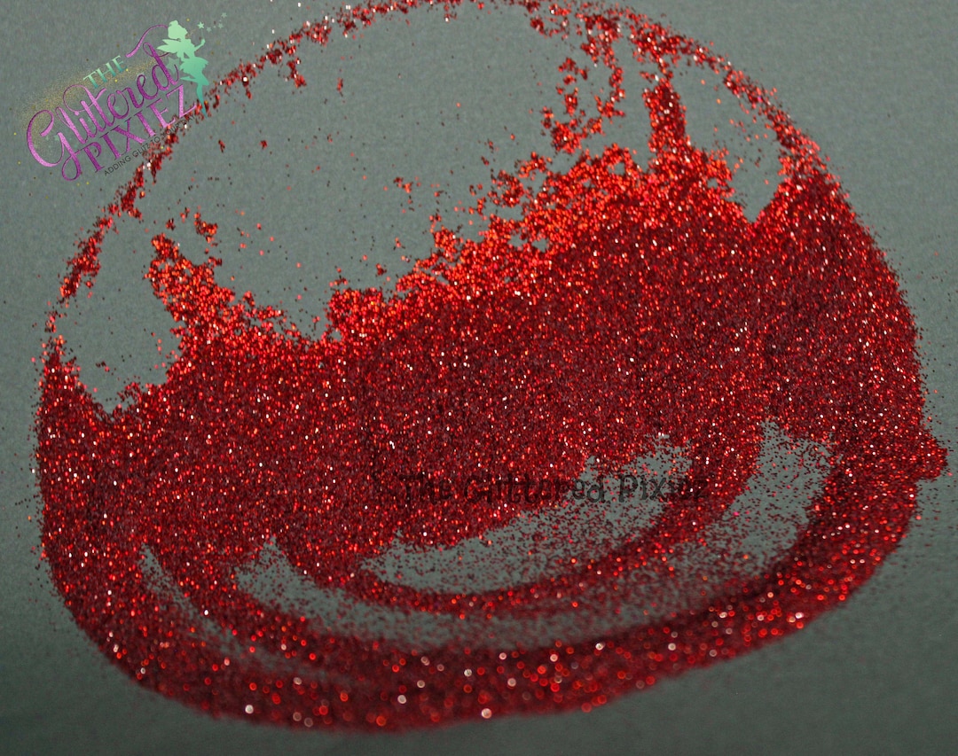 INFERNO Red Holographic Extra Fine Glitter Loose Glitter for Nail Art ...