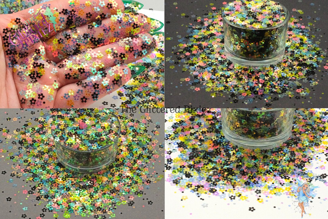 TIPTOE Thru the TULIPS 4mm Hollow Flower Glitter Mix Fun Loose Glitter ...