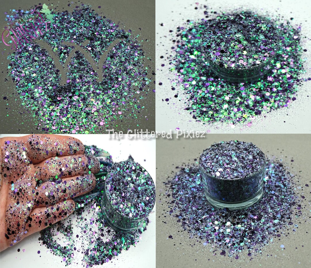 WEDNESDAY Creepy Kooky Glitter Mix Sparkly Fun Loose Glitter for Nail ...