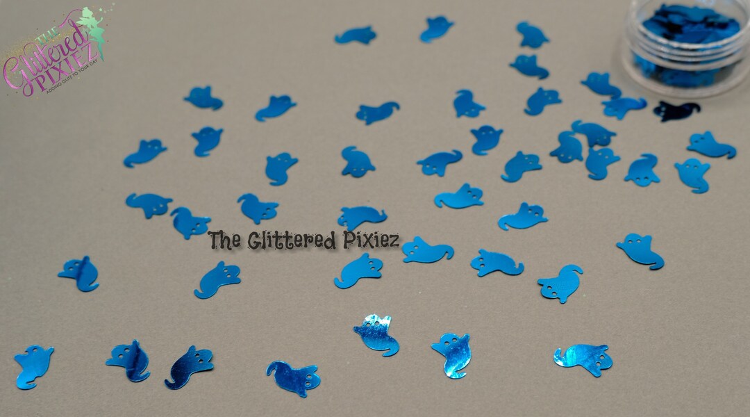 BLOO GHOST 13MM Cute Ghost Shape Glitter- Loose Glitter for Nail Art ...