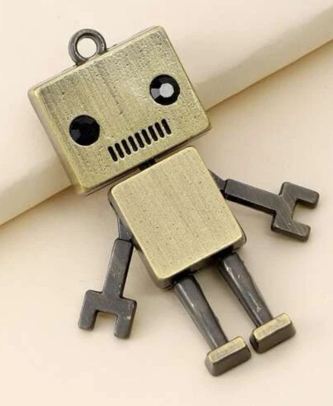 Brush Brass Robot Pendant or a Key Ring. With Movable Arms and Legs. - Etsy