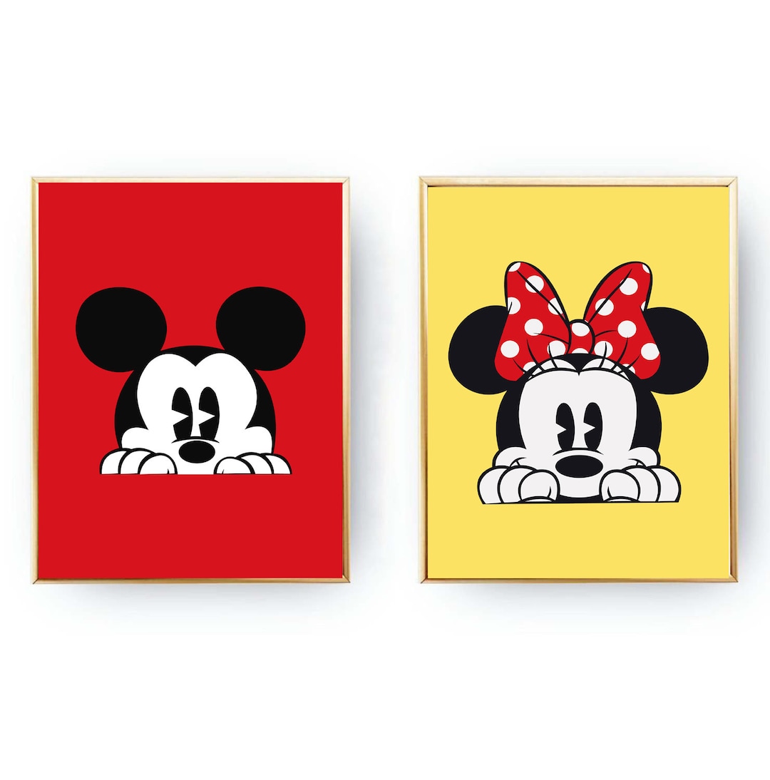 Minnie and Mickey Mouse Red and Yellow Prints - 8 X 10 Unframed - Etsy