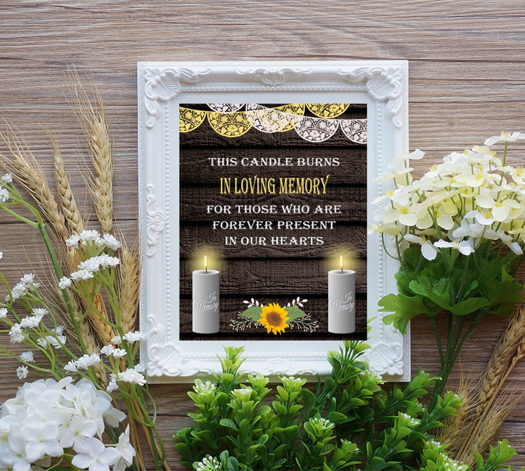 In Loving Memory Wedding Table Sign, Memorial Sign Table, Remembrance ...