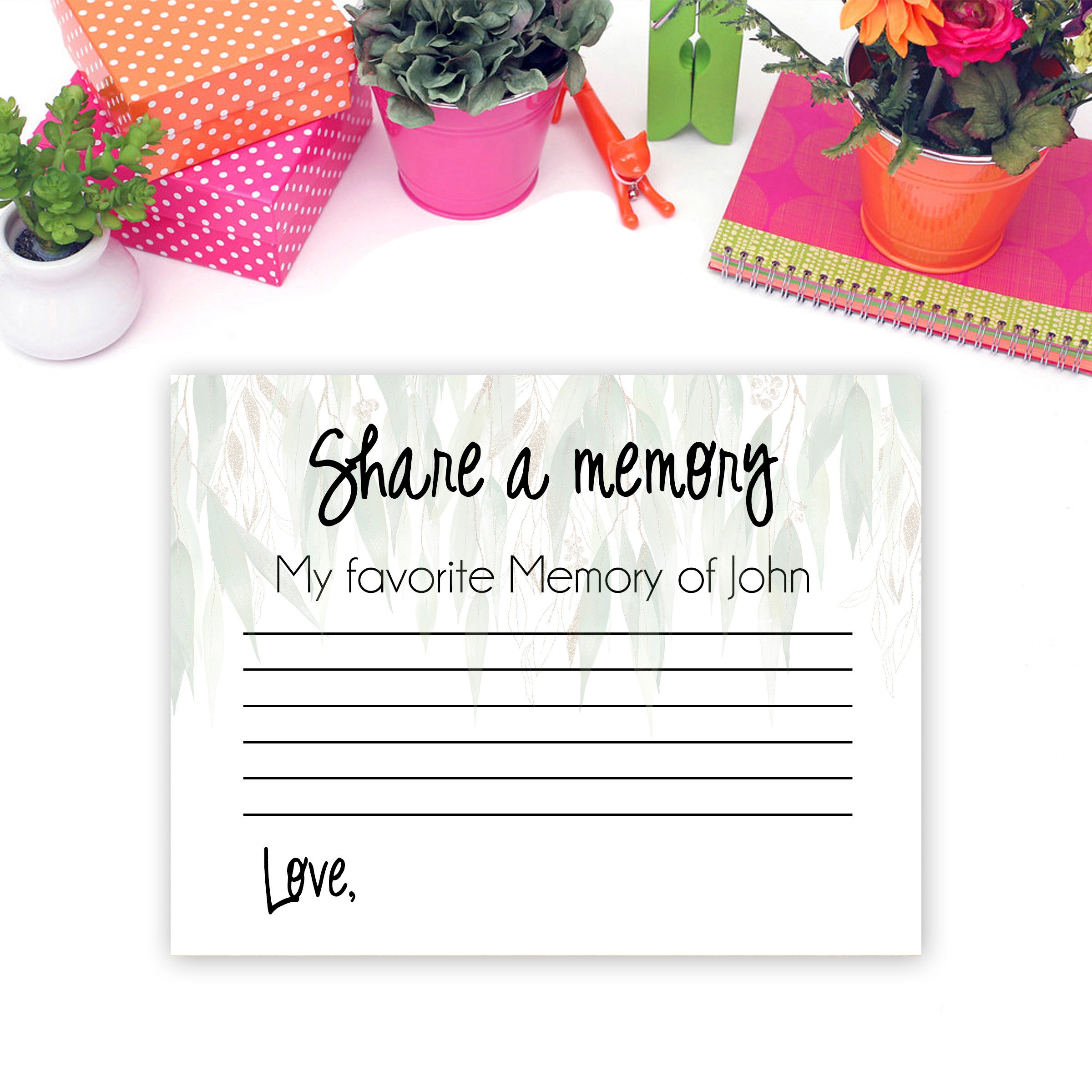 Share A Memory Card - Celebration of Life - Weddings - Funerals ...