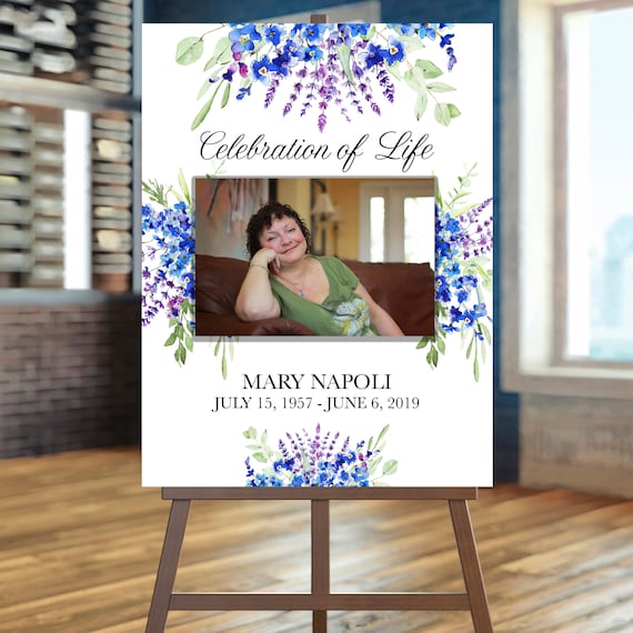 Welcome Sign Celebration of Life Funeral Sign Poster With | Etsy