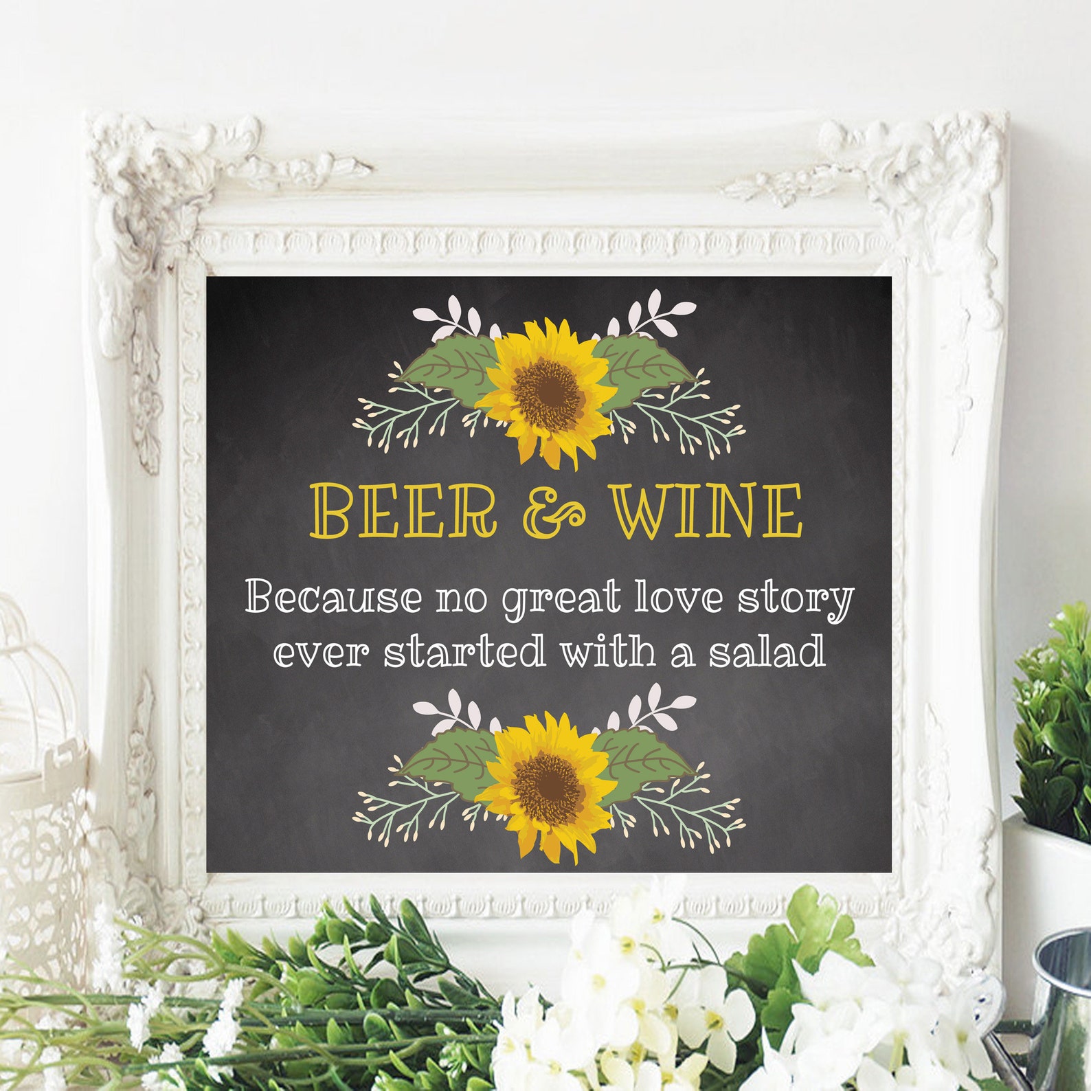 Wedding Sign Beer and Wine Table Print 8x10 - Etsy