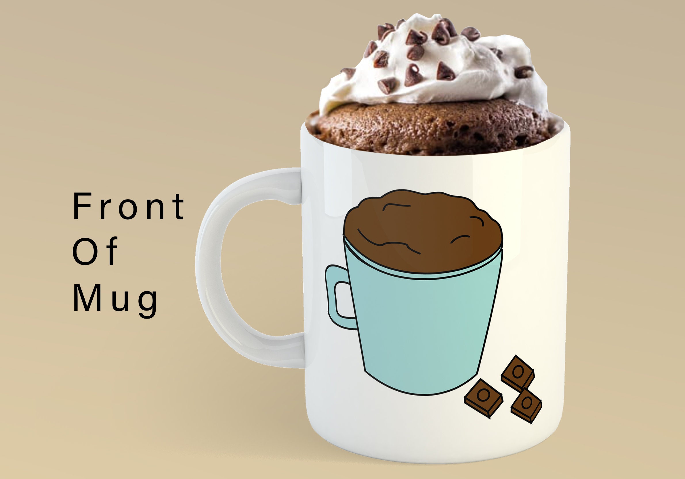 Mug Cake Recipe on a Mug - Mug Cake Gift - Cooking Mug - Chef Gift Idea ...