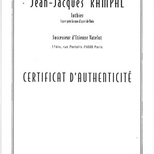 A French Violin by JULES GRANDJON, Made Ca 1860/RAMPAL Cert. - Etsy