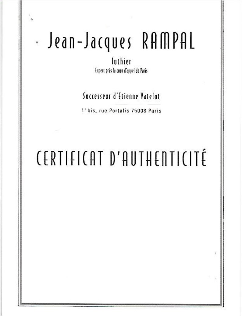 A French Violin by JULES GRANDJON, Made Ca 1860/RAMPAL Cert. - Etsy