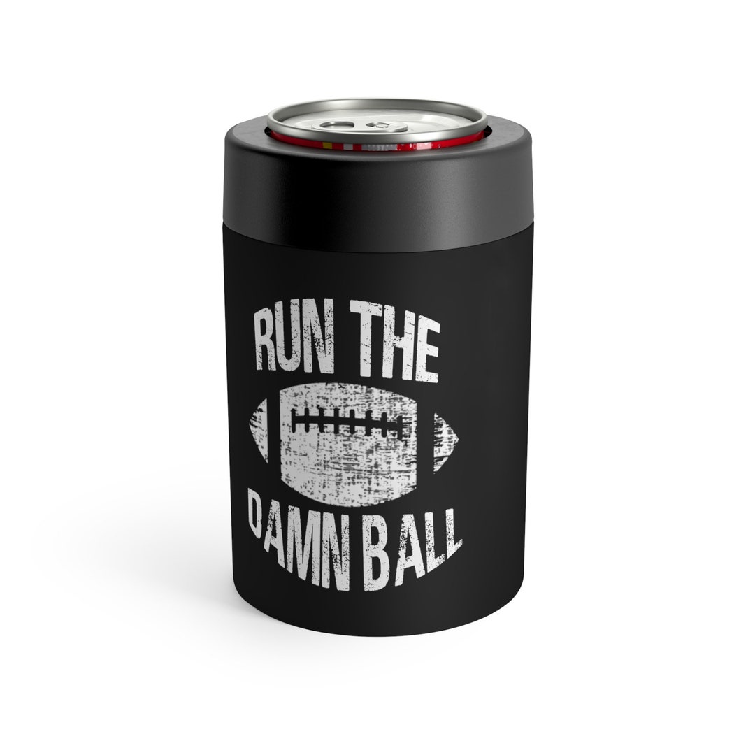 Football Run the Damn Ball Beer Can Holder - Etsy