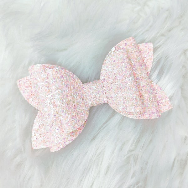 Light Pink Hair Bow - Etsy