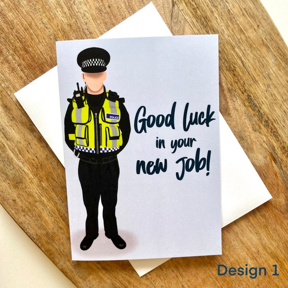 Police Card Good Luck in Your New Job - Etsy