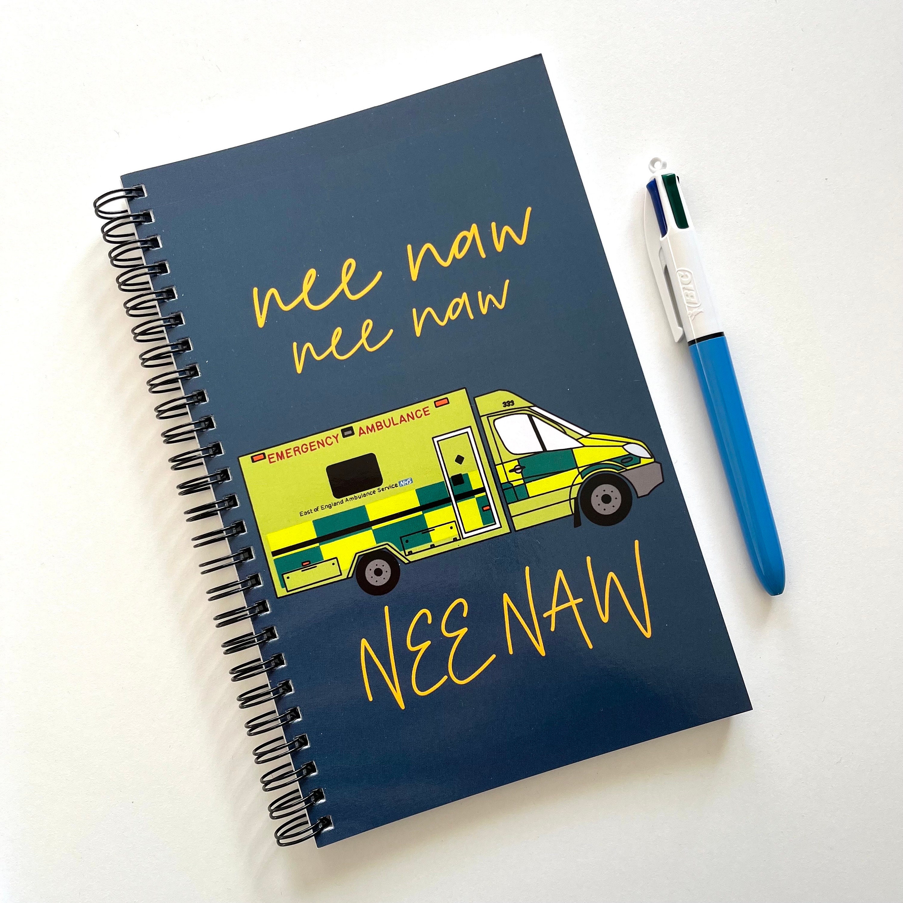 A5 Spiral Bound Notebook, Emergency Services,nhs, Ambulance ,paramedic ...
