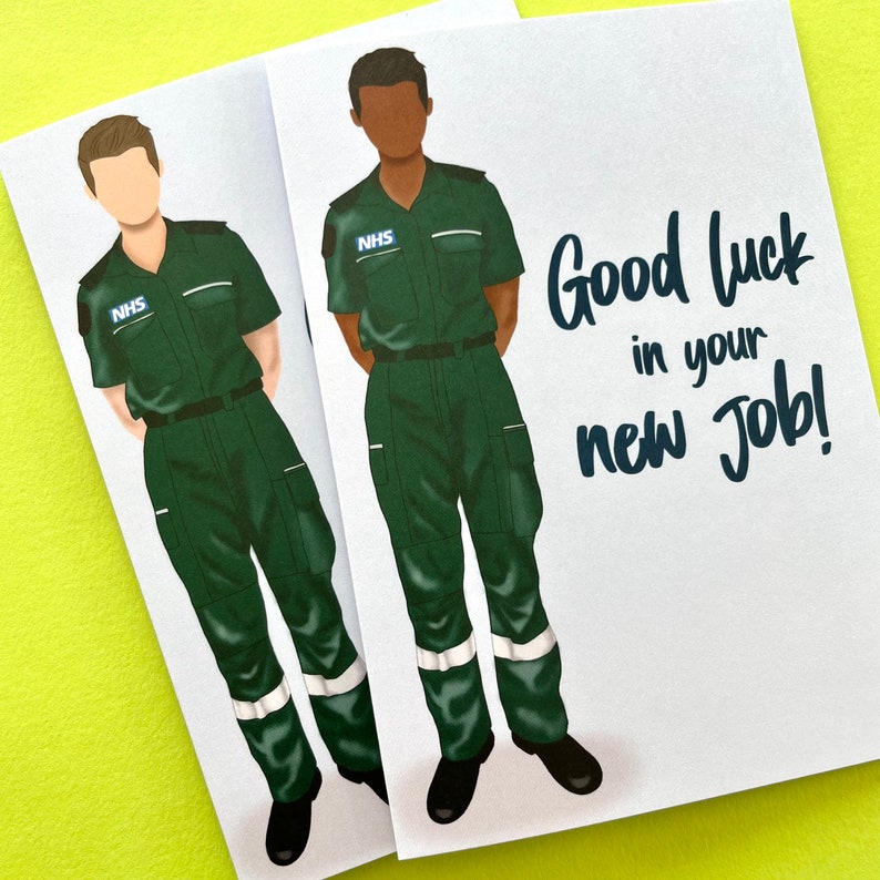 Paramedic Card Good Luck in Your New Job NHS Paramedic - Etsy UK