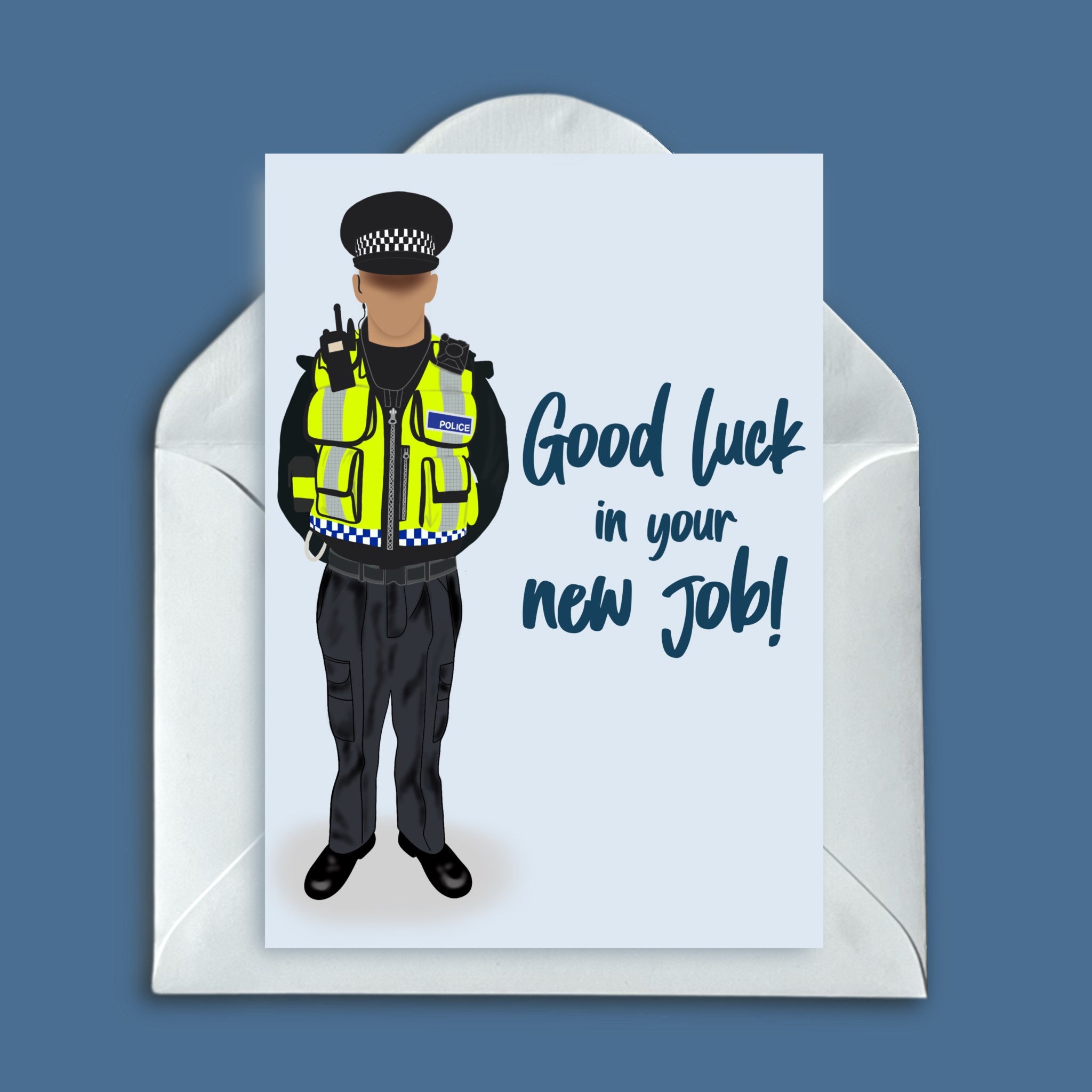 Police Card, Good Luck in Your New Job, Policeman,congratulations Card ...