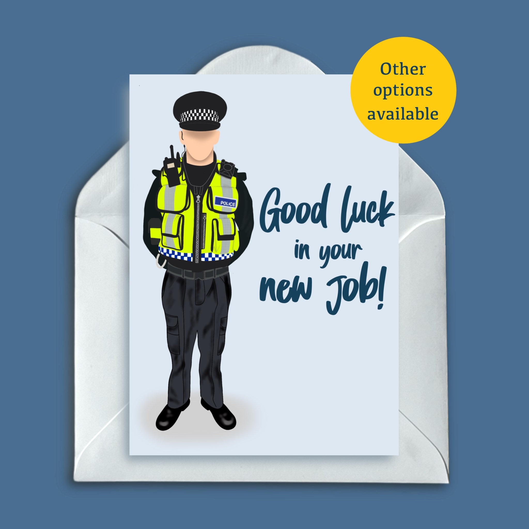 Police Card, Good Luck in Your New Job, Policeman,congratulations Card ...