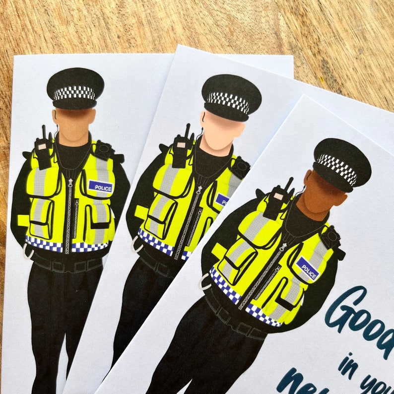 Police Card, Good Luck in Your New Job, Policeman,congratulations Card ...