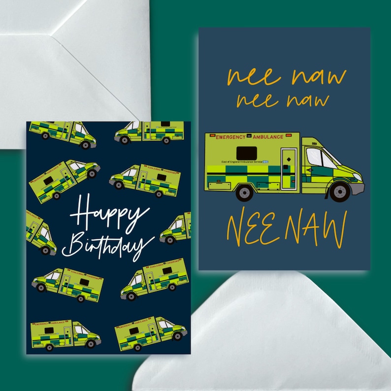Ambulance Birthday Card Nhs Emergency Services Happy - Etsy