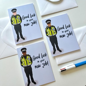 Police Card, Good Luck in Your New Job, Policeman,congratulations Card ...