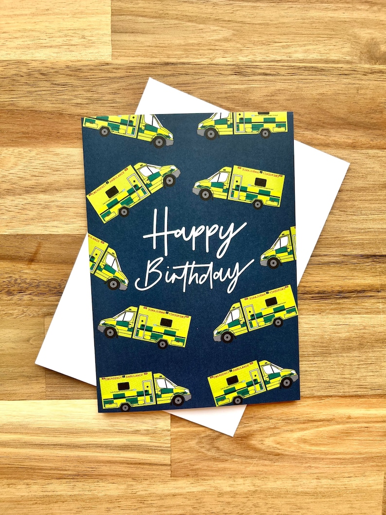 Ambulance Birthday Card, Nhs, Emergency Services, Happy Birthday ...